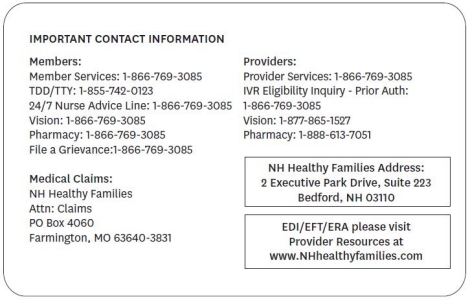 Eligibility Verification | New Hampshire Healthy Families